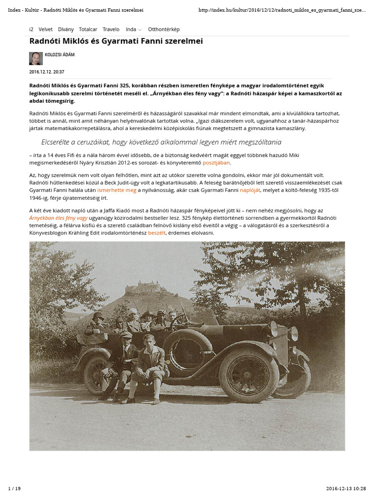 Radnóti És Gyarmati | PDF