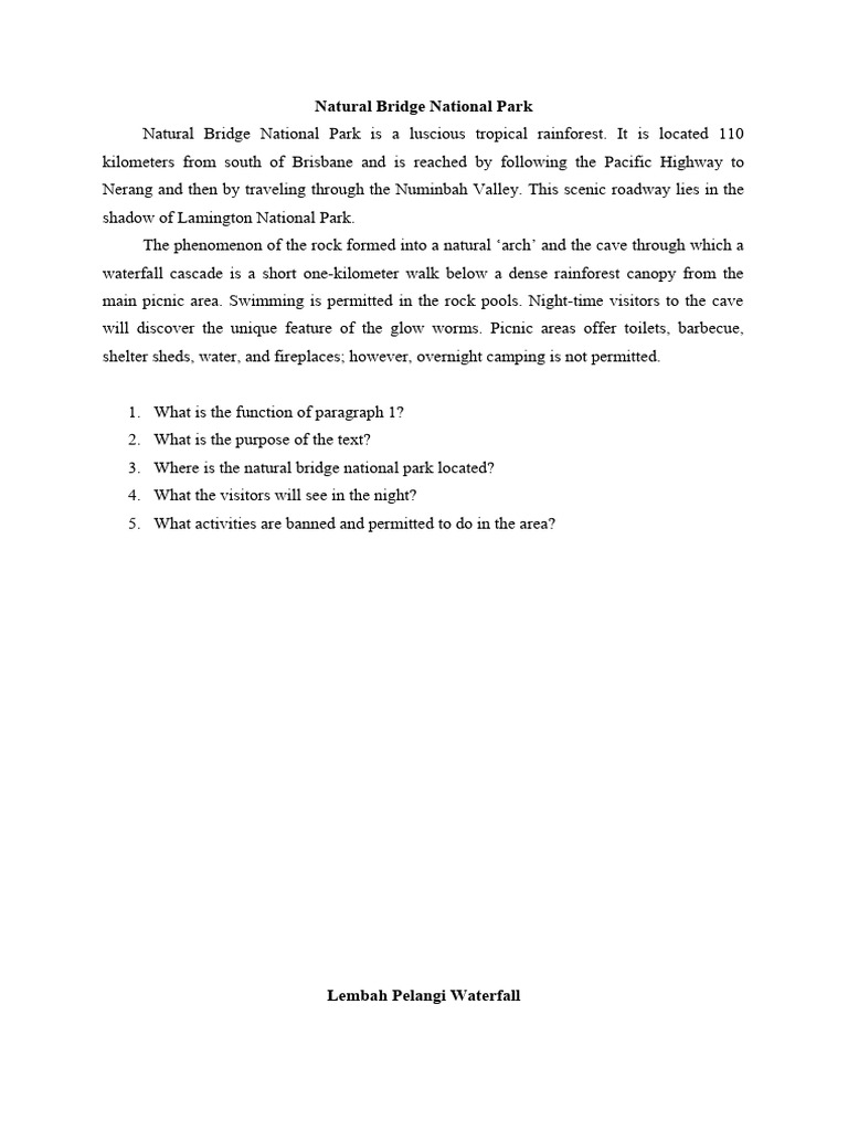 Skimming-Scanning Descriptive Text | PDF