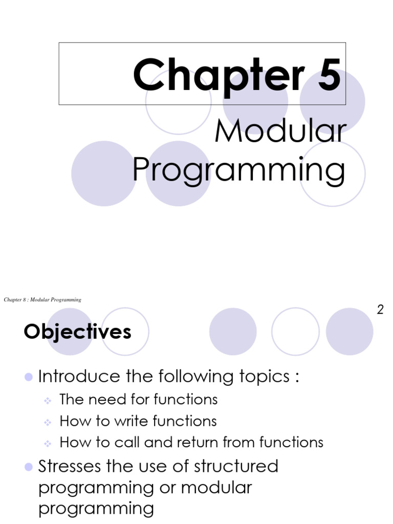 Chapter 5 Modular Programming | PDF | Parameter (Computer Programming ...