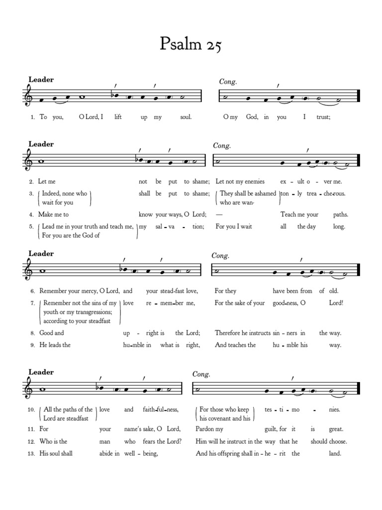Psalm 25: A Prayer for Guidance | PDF