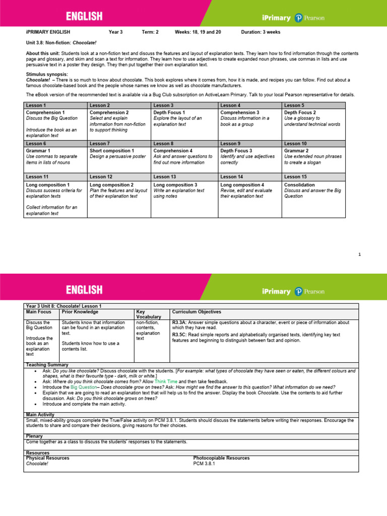 Ip LP Ip English Y3 U08 | PDF | Adjective | Noun