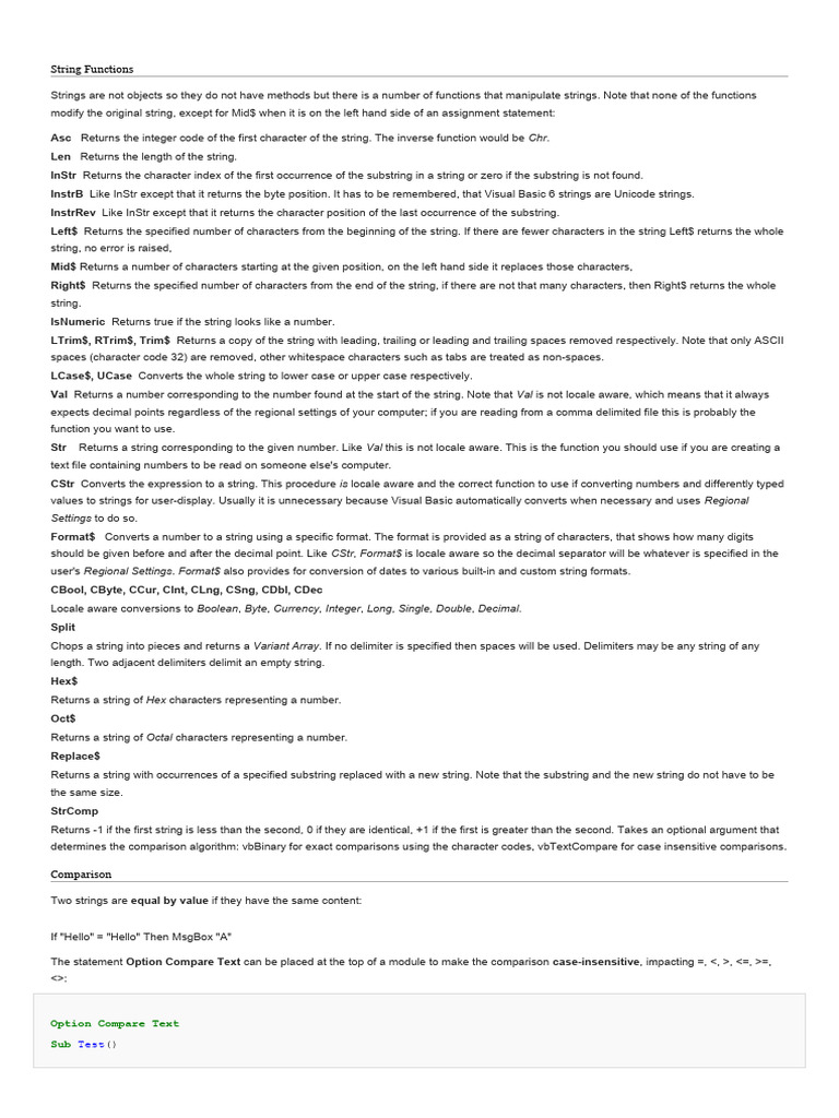 String Functions Pdf String Computer Science Notation