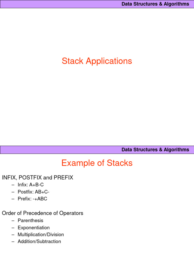 Stack Applications | PDF | Algorithms And Data Structures | Computer ... Stack Applications | PDF | Algorithms And Data Structures | Computer ...