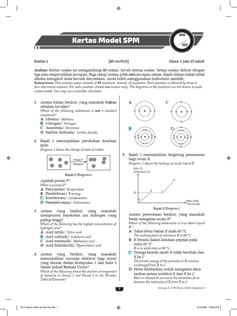 Kertas Model SPM Dan Jawapan | PDF