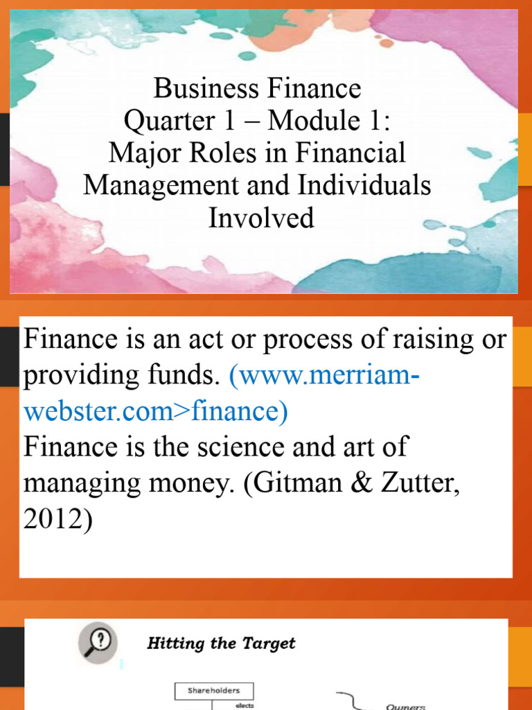 Business Finance Module 1 | PDF | Dividend | Working Capital