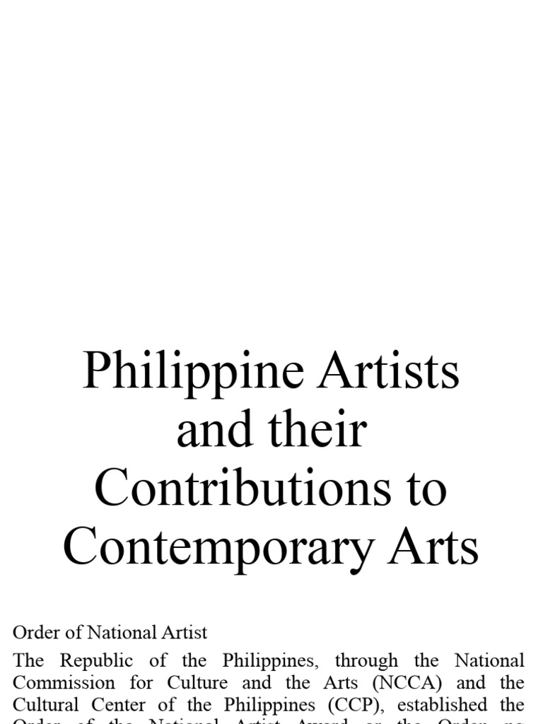 National Artists | PDF | Philippines