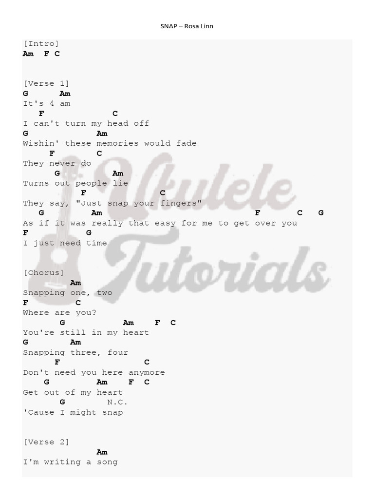 Rosa Linn - SNAP Lyrics Analysis | PDF