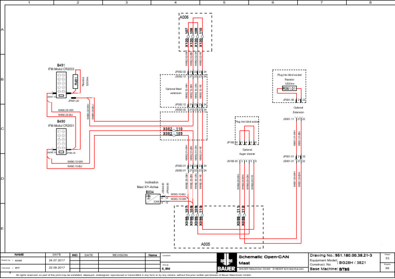 Schematic Open-CAN BT85 Mast Drawing | PDF | Manufactured Goods ...