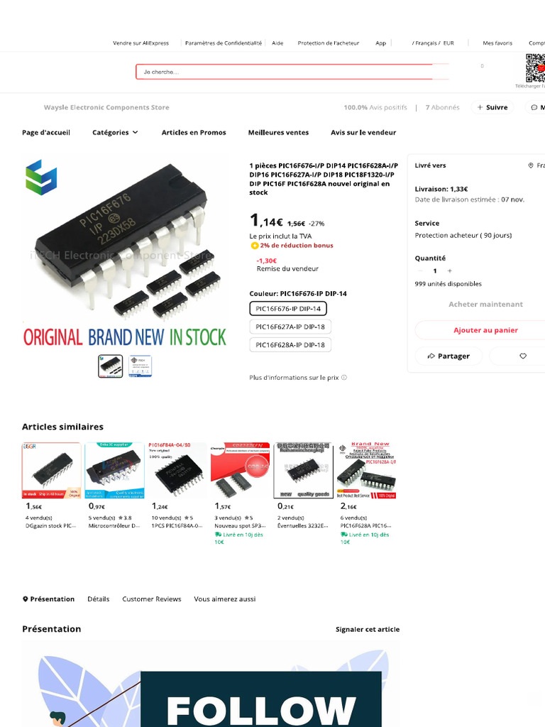 Microcontroleur PIC16F676-I - P | PDF