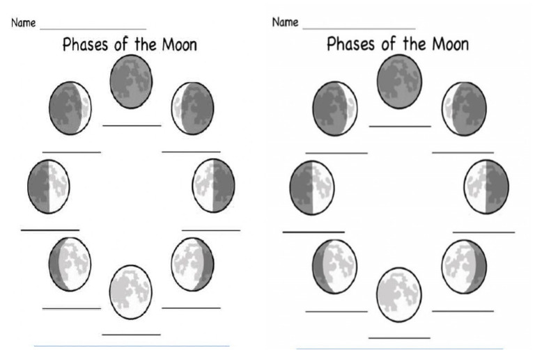 Phases of The Moon Worksheet | PDF