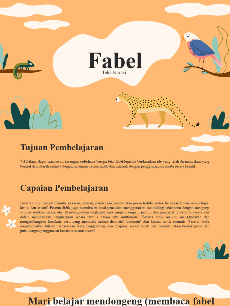 Panduan Menulis Fabel Kreatif | PDF