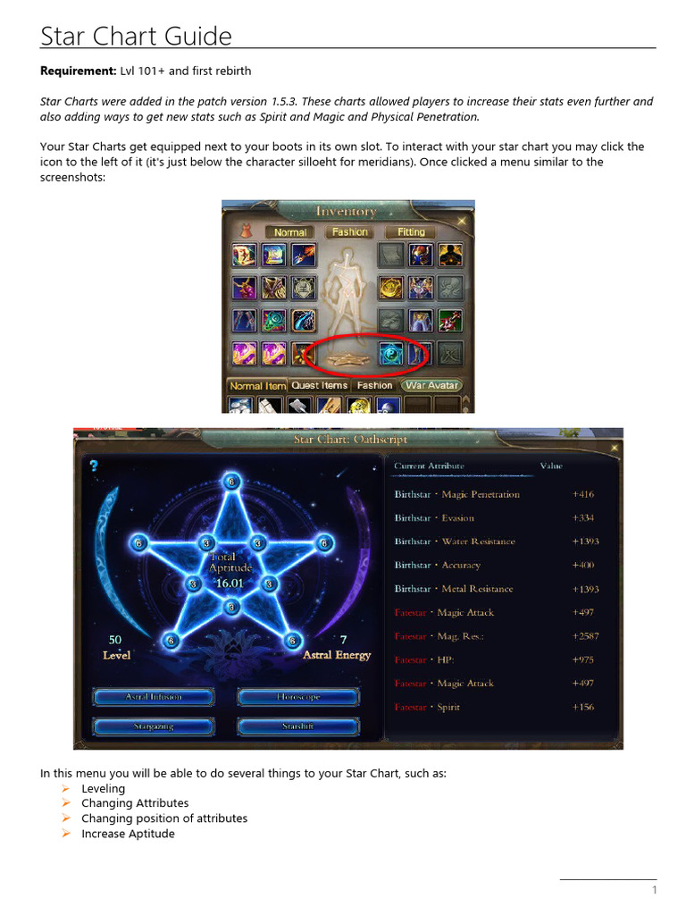 Star Chart Guide | PDF | Role Playing Games | Role Playing Video Games