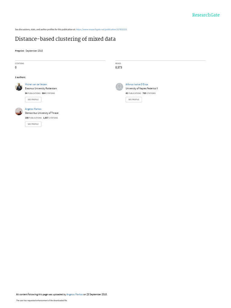 Clustering_mixed_data_Revised | PDF | Cluster Analysis | Principal Component Analysis