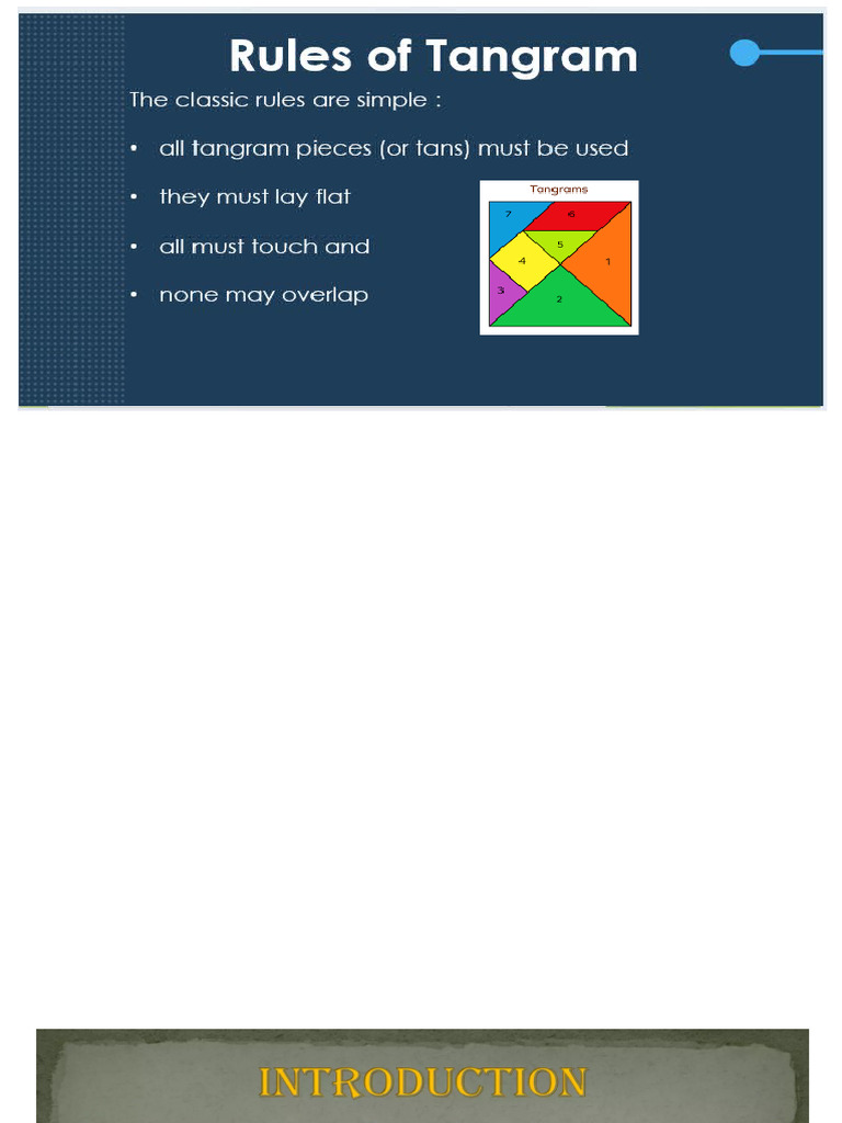 Tangrams History & Rules | PDF