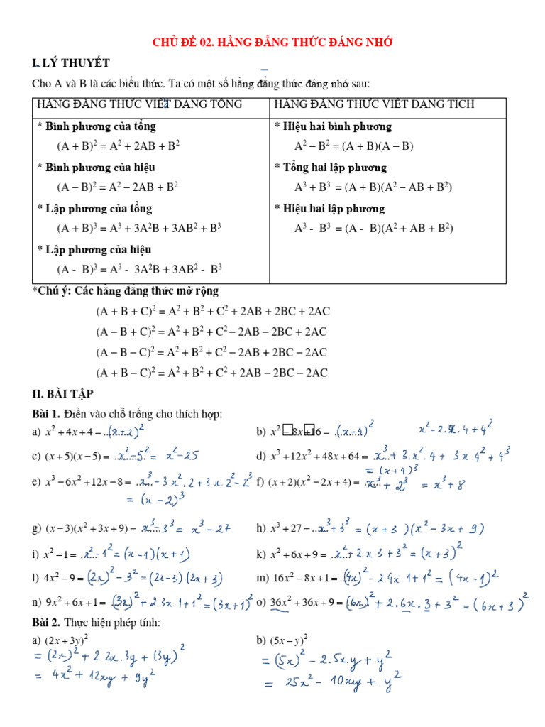 Ds.02.Hang Dang Thuc - Bai Giang | PDF
