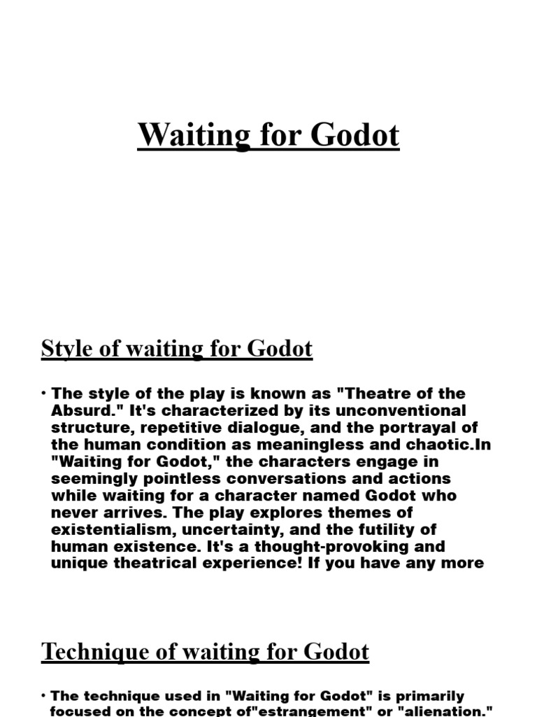 Waiting For Godot | PDF