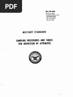 Mil STD 105D PDF | PDF | Sampling (Statistics) | Poisson Distribution