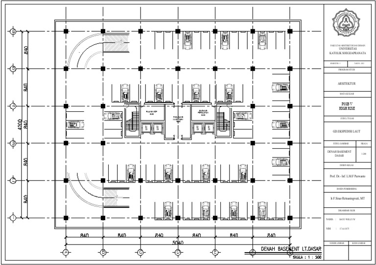 01-Denah Basement LT - Dasar | PDF
