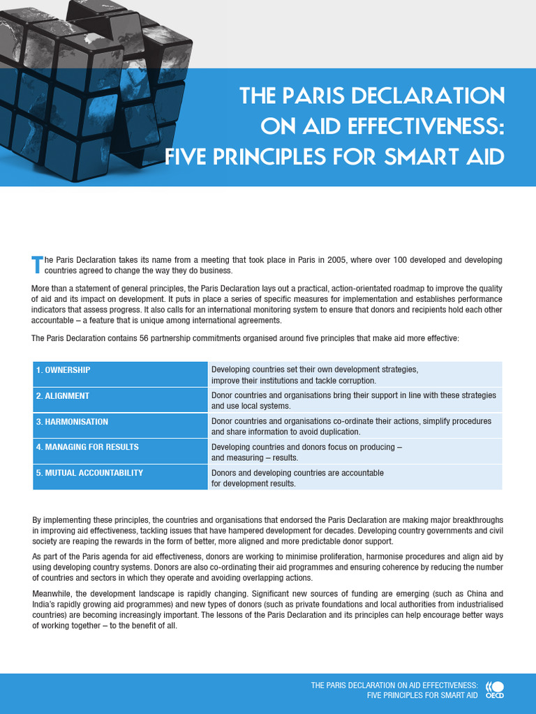 Paris Declaration On Aid Effectiveness | PDF | Aid Effectiveness | Aids