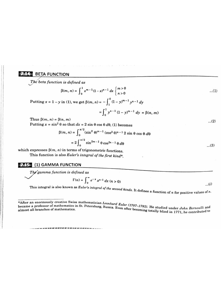 Beta and Gamma Function | PDF Beta and Gamma Function | PDF