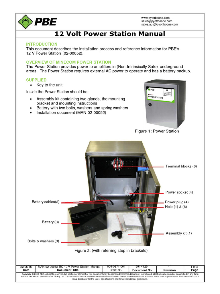 12 V Power Station Manual REV1 | PDF | Electrical Connector ...