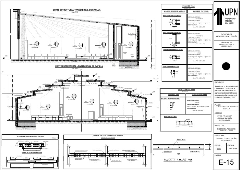 Corte Elevacion Estructural-CAPILLA | PDF
