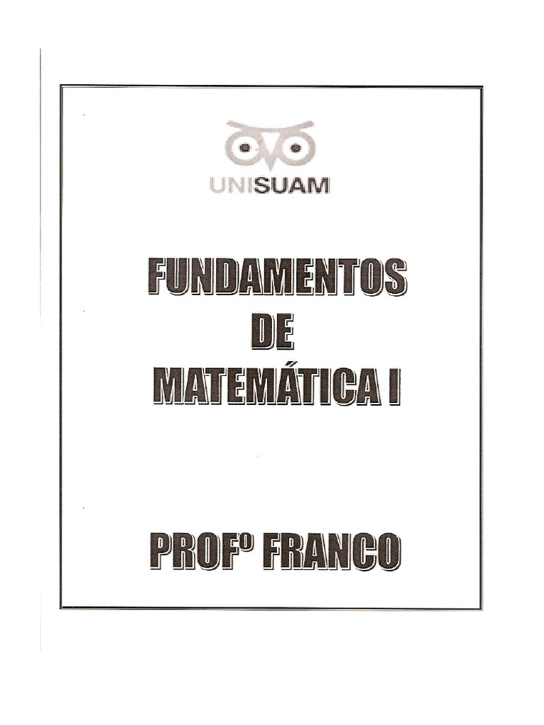 Fund - Matematica - Cap I e II | PDF