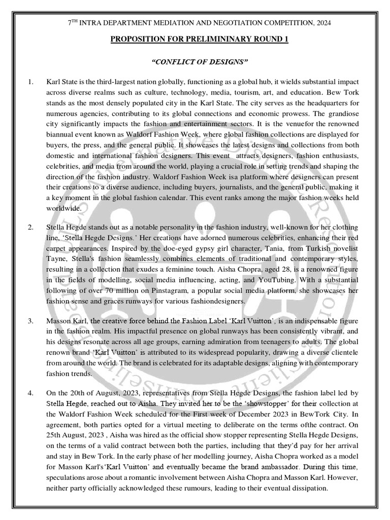 Prelims Prop 1 | PDF