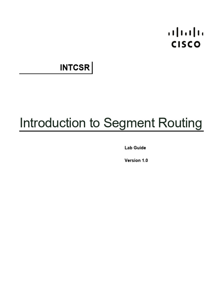 MPLS Segment Routing | Download Free PDF | Networking | Multiprotocol Label Switching