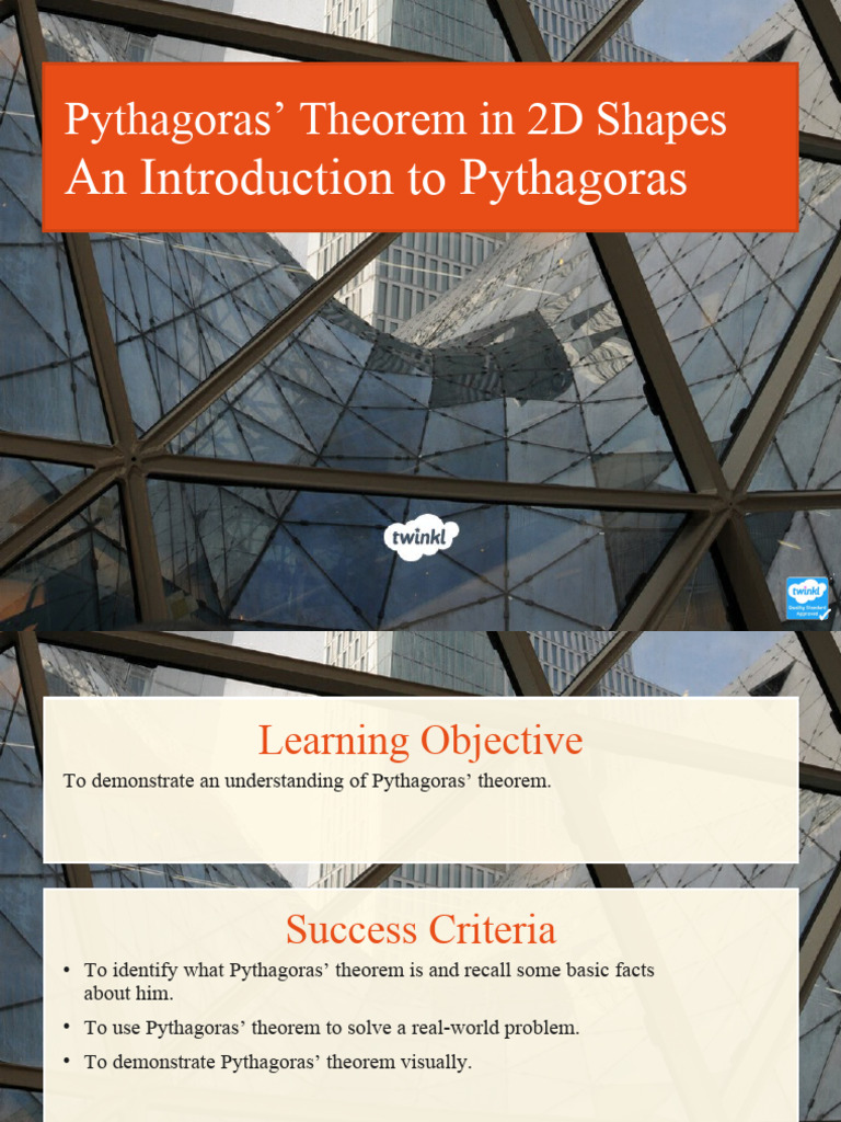 Lesson 1 - Introduction To Pythagoras (Twinkl) | PDF | Triangle ...