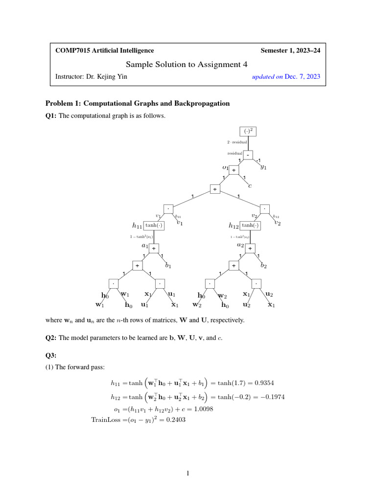 COMP7015 Assignment 4 Sample Solutions | PDF | Algorithms | Algorithms And Data Structures