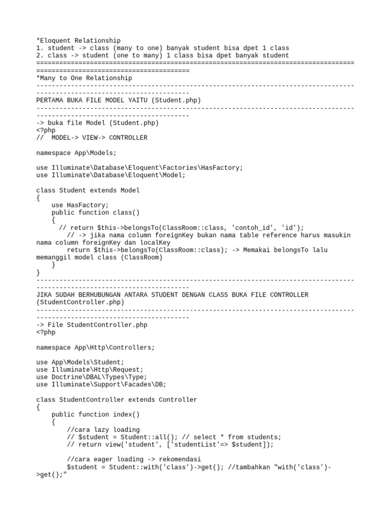 Belajar Laravel 12 Eloquent Relationsip Pdf Databases Information Management 