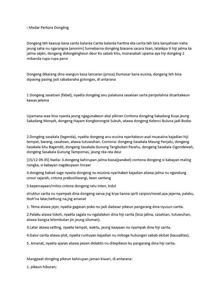 Materi Dongeng | PDF