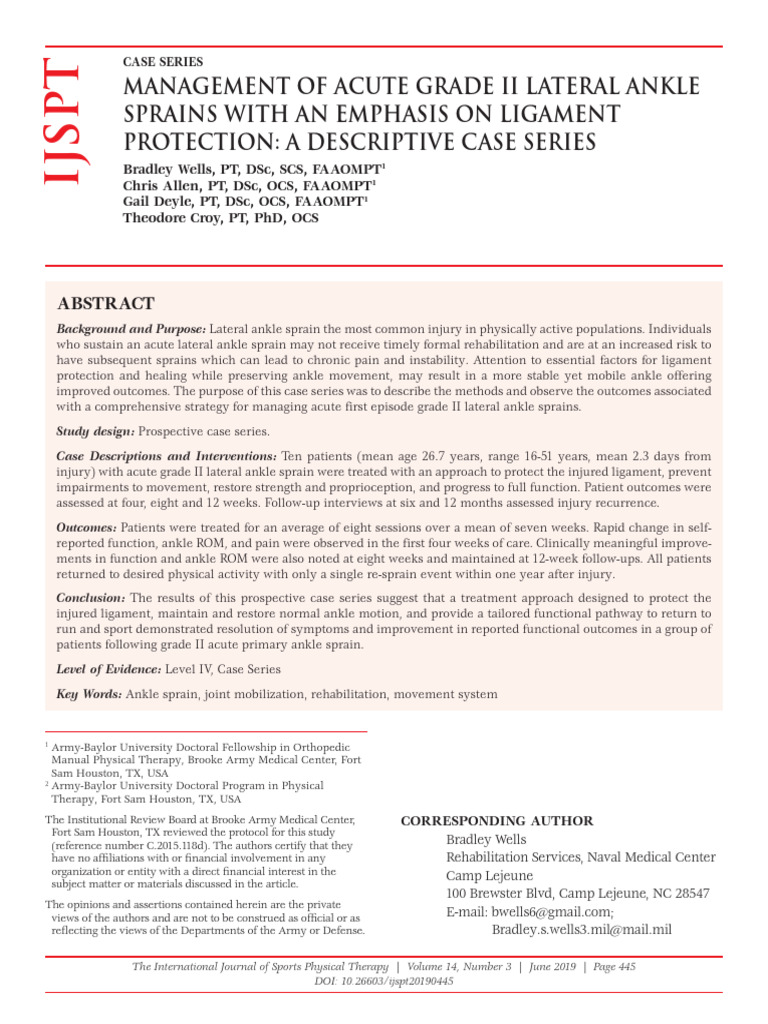 Ijspt 14 445 | PDF | Ankle | Physical Therapy