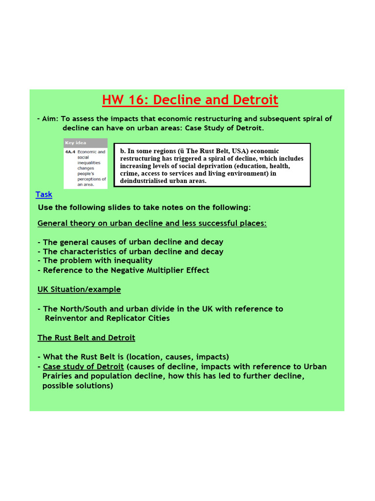 Causes of Detroit's Economic Decline | PDF | Urban Agriculture | Detroit