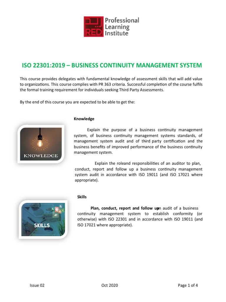 ISO22301 | PDF | Audit | Business