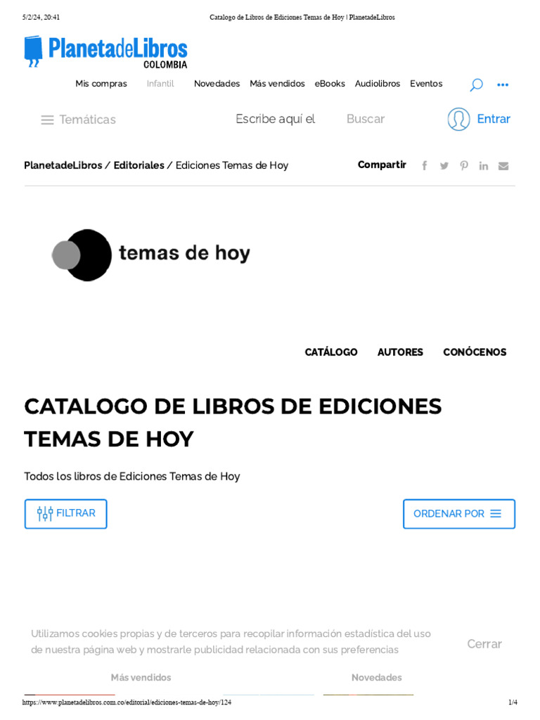 Libros de Ediciones Temas de Hoy | PDF | Cookie HTTP