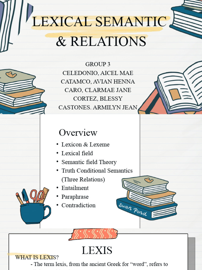 Group 3 Lexical Semantics and Relations | PDF | Lexicon | Word