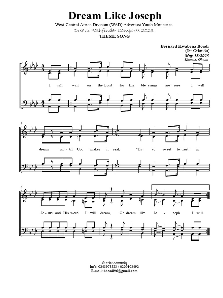 Dream Camporee Theme song-SIR ORLANDO | PDF