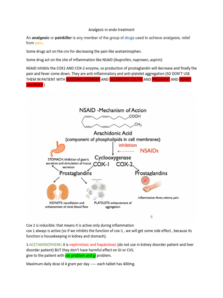 Analgesic in Endo Treatment Ali Fatemi | PDF | Wellness