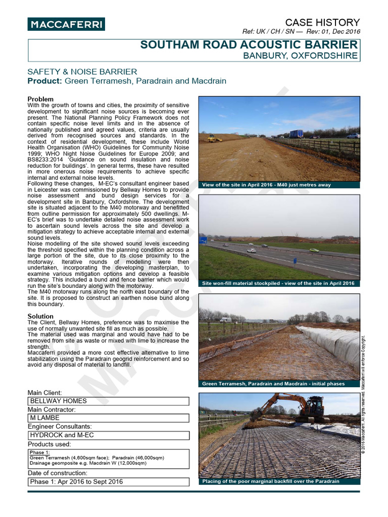 CH-SN-UK-GTM PDrain MDrain - Banbury Bund - Acoustic Barrier - Rev 01 ...