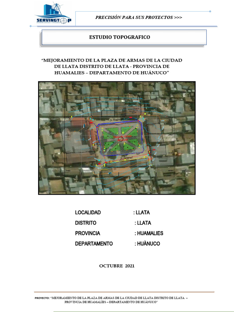 02-Informe Topografico - Plaza de Llata | PDF | Topografía | Geodesia