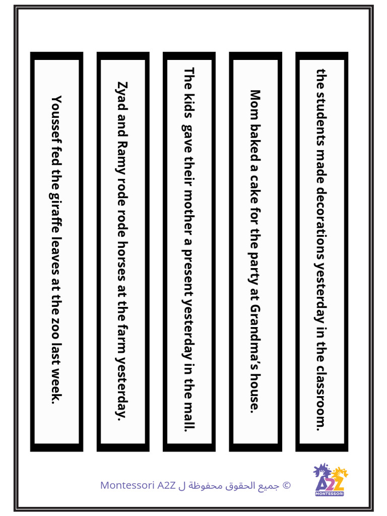 9 - Sentence Analysis Slips - Box B With Adverbial Extensions | PDF