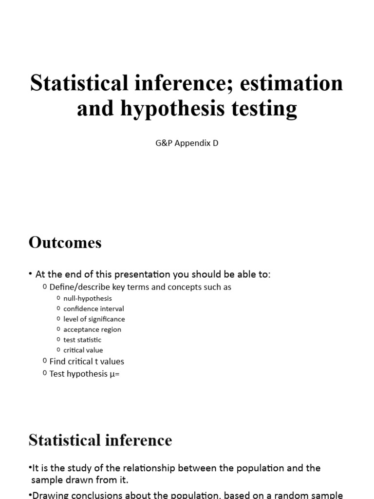 Lecture 5 Topic 4 Stat Inference | PDF | Estimator | Statistics