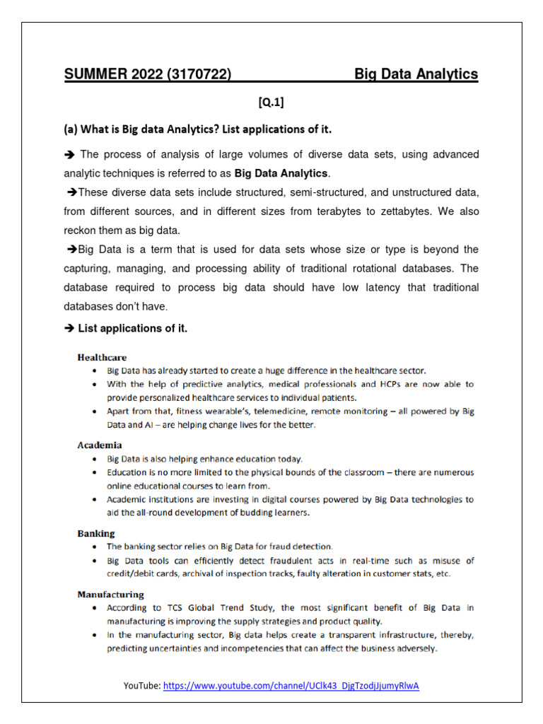 Bda Summer 2022 Solution | PDF | Apache Hadoop | Scheduling (Computing)
