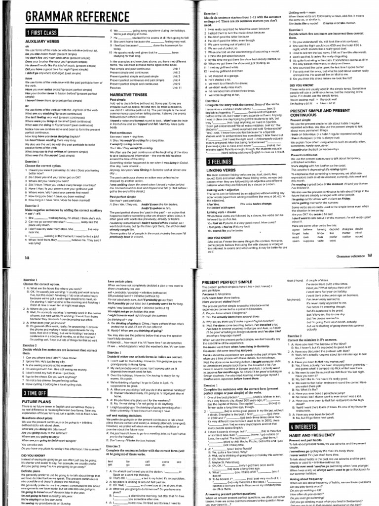 Grammar Reference Unit 1 - 9 | PDF