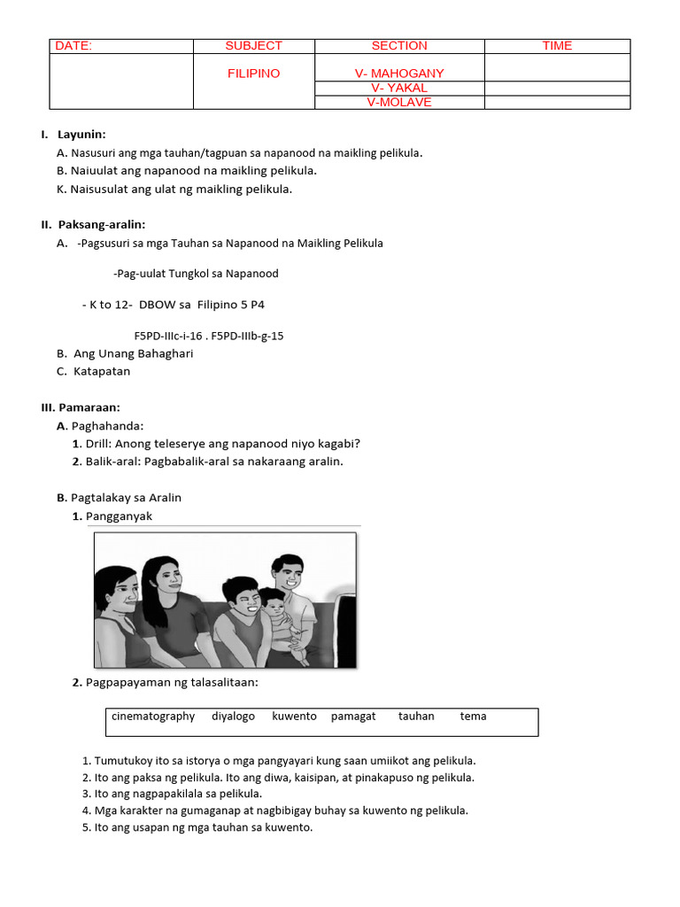 Pagsuri at Pag Ulat NG Napanood Na Pelikula | PDF