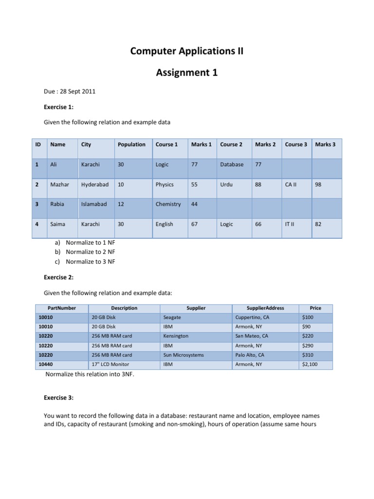 Database Normalization and ER Diagrams | PDF