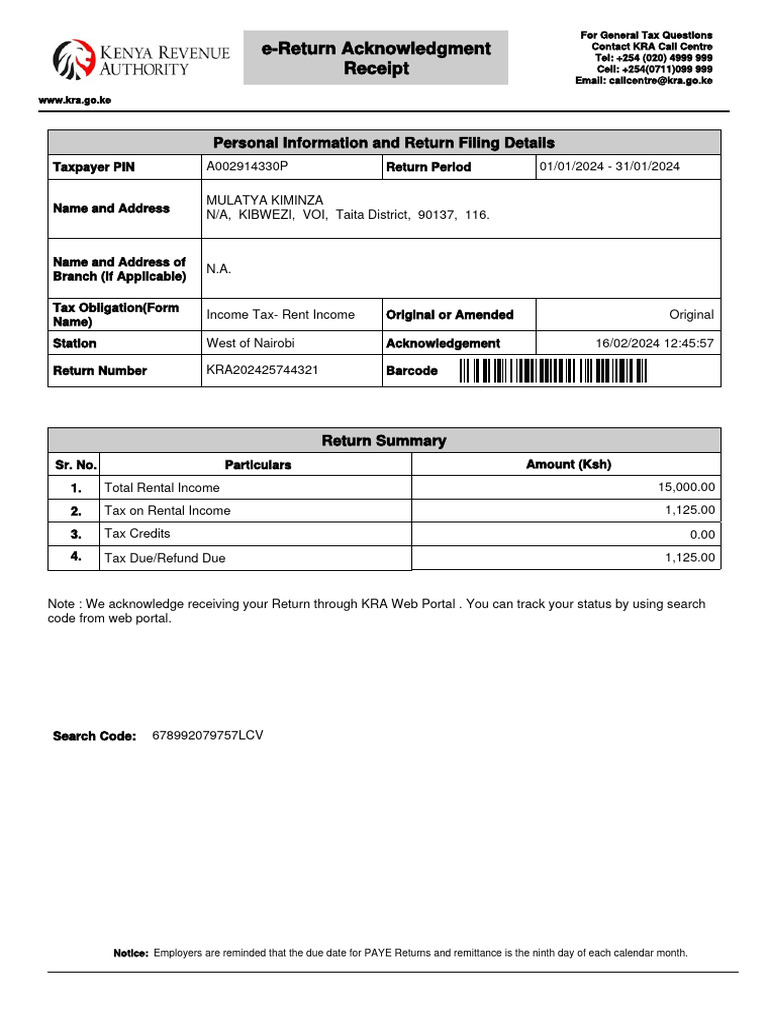 Receipt | Download Free PDF | Public Finance | Taxation