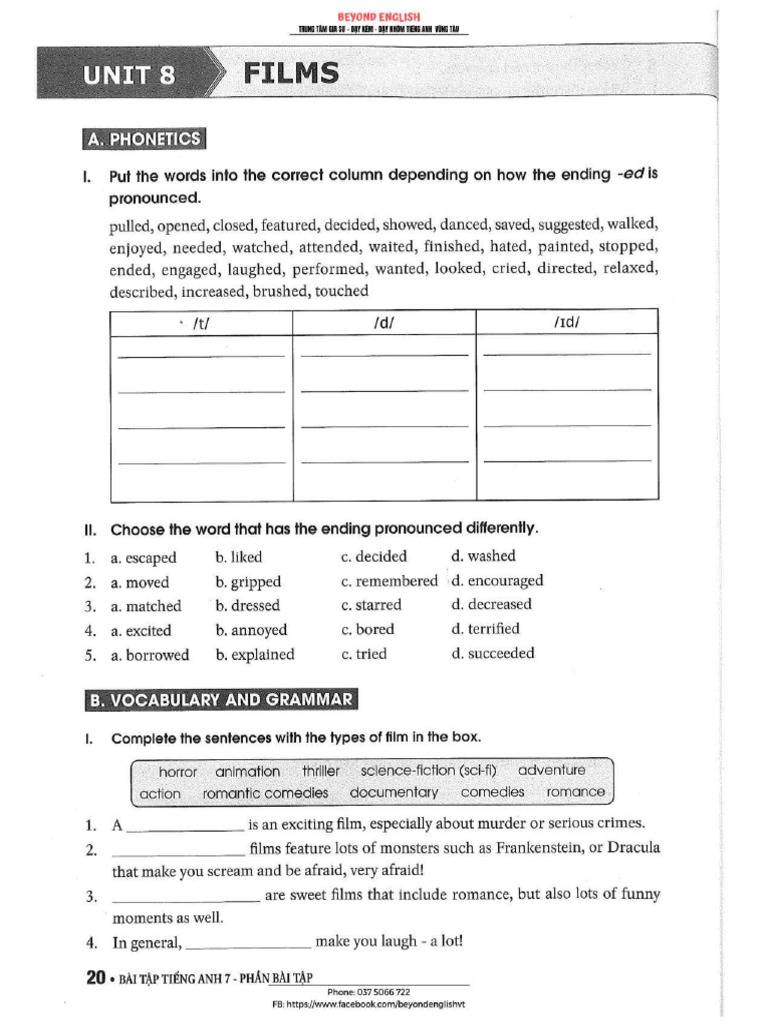 Unit8 Grade7 Film | PDF